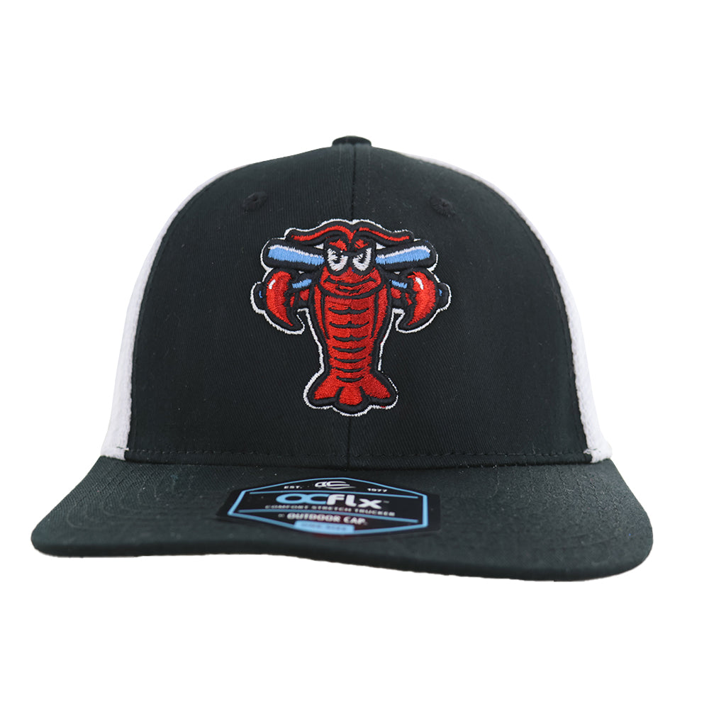 Hickory Crawdads Outdoor Cap Black/White Bats Logo Trucker Cap ...